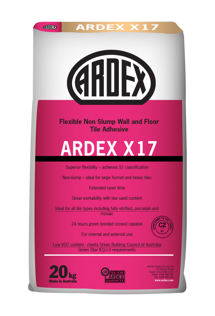 ARDEX X 17 - Flexible, Non-Slump Tile Adhesive - ARDEX New Zealand
